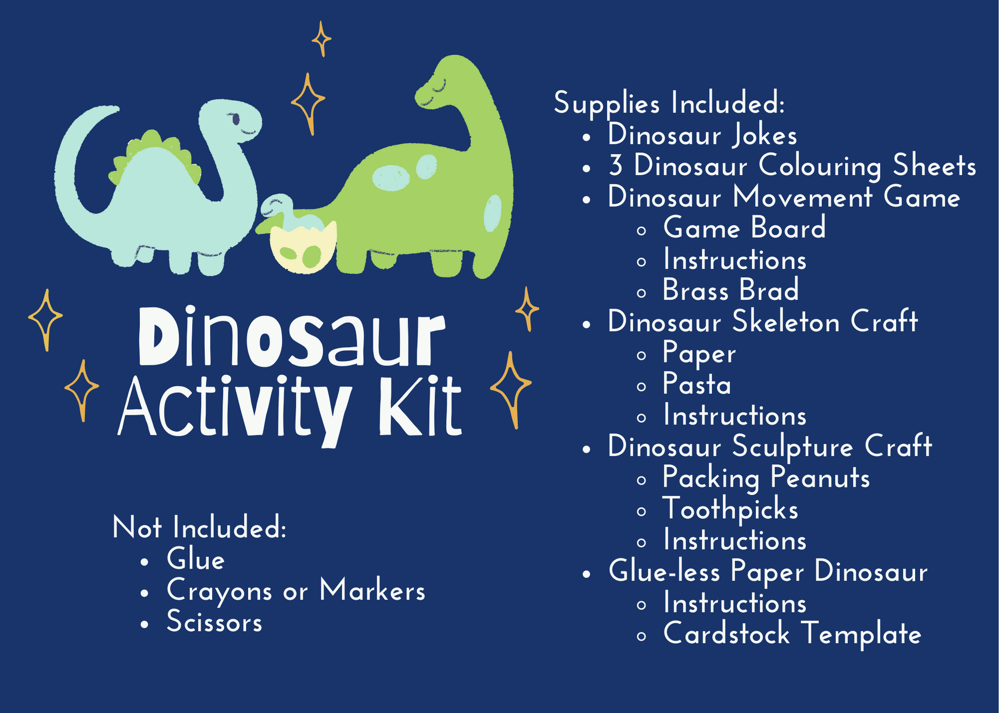 Dinosaur Activity Kits Available Now! – Stirling-Rawdon Public Library